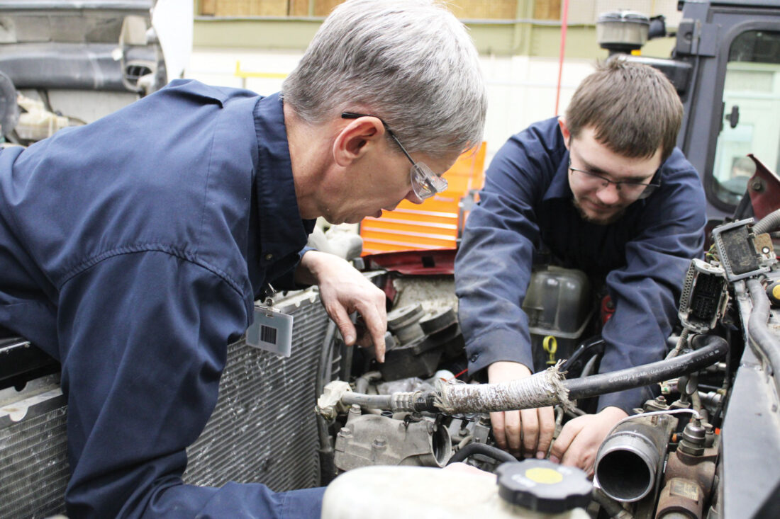 Mechanically Inclined: Fort Frye Senior James Shuster works towards the ...